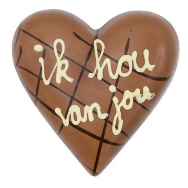 XL Chocolade Hart “Liefs” – 300g – Love in a box
