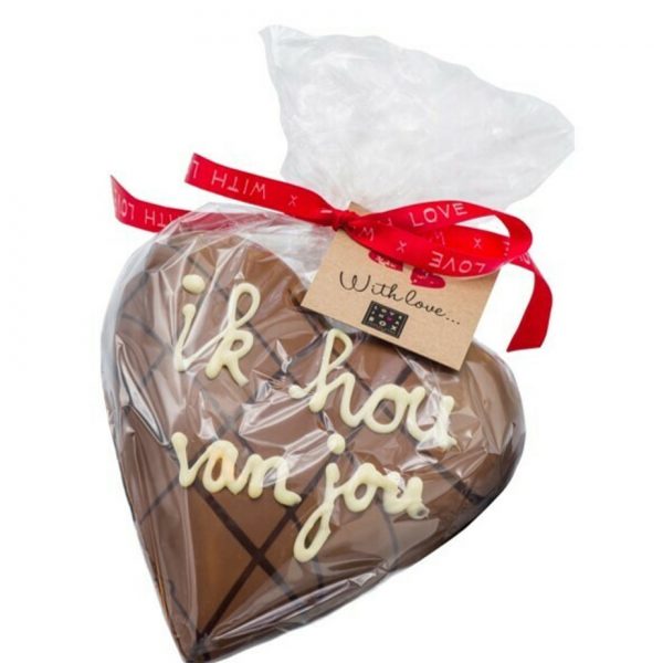XL Chocolade Hart “Liefs” – 300g – Love in a box