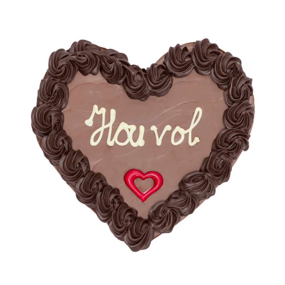 XL Chocolade Hart “Hou Vol” – 350g – Love in a box